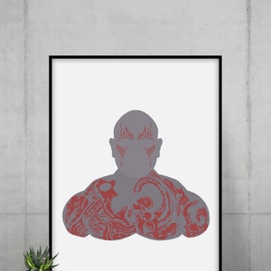 DRAX THE DESTROYER | Minimalist Print | Portrait | Poster | Printable ...