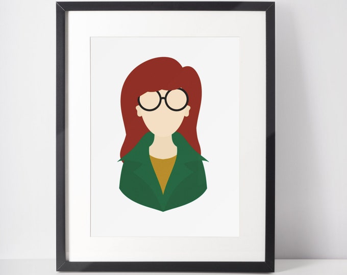 Daria Characters Print | 90s Cartoon Poster | Retro Style Wall Art ...