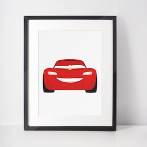 LIGHTNING MCQUEEN | Portrait | Poster | Printable Wall Art ...