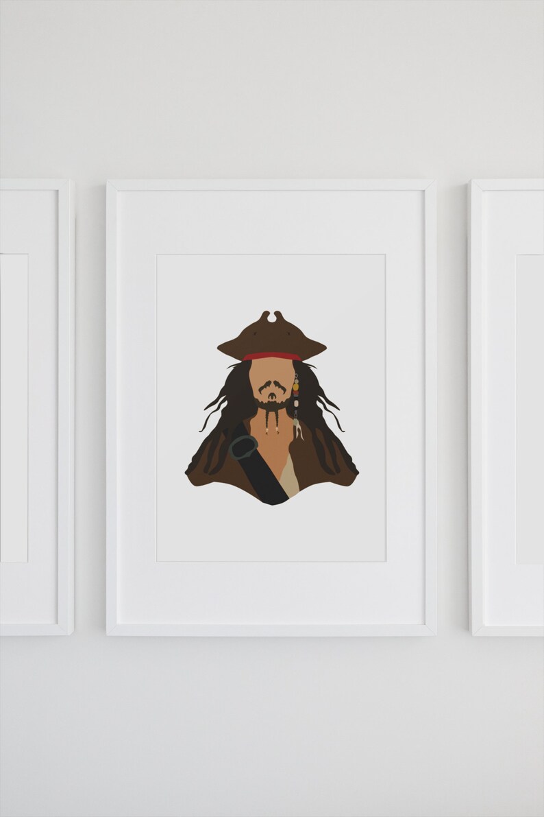 JACK SPARROW Minimalist Print Portrait Poster - Etsy