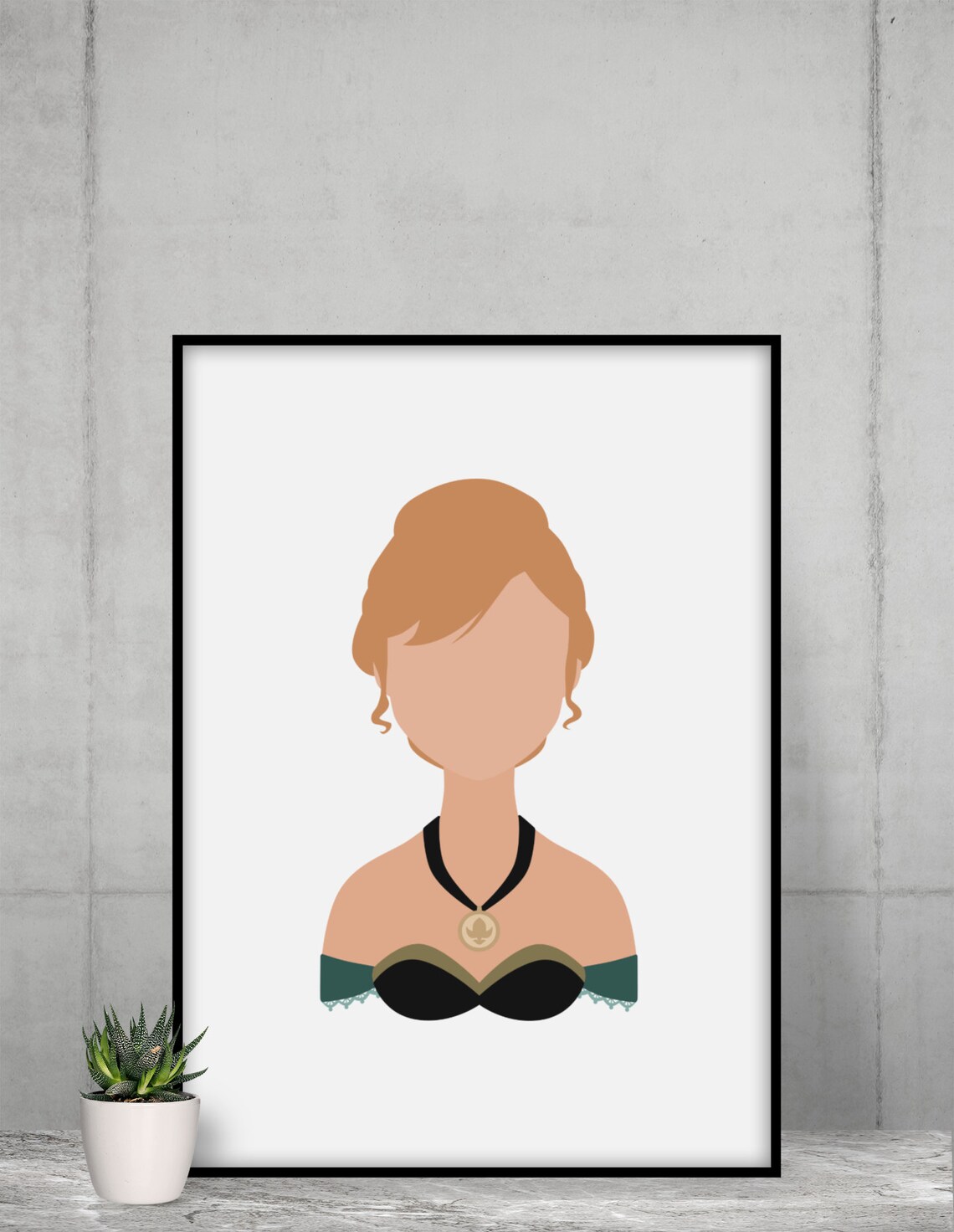 ANNA | Minimalist Print | Portrait | Poster | Printable Wall Art ...