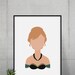 ANNA | Minimalist Print | Portrait | Poster | Printable Wall Art ...