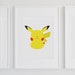PIKACHU Minimalist Print Portrait Poster Printable - Etsy