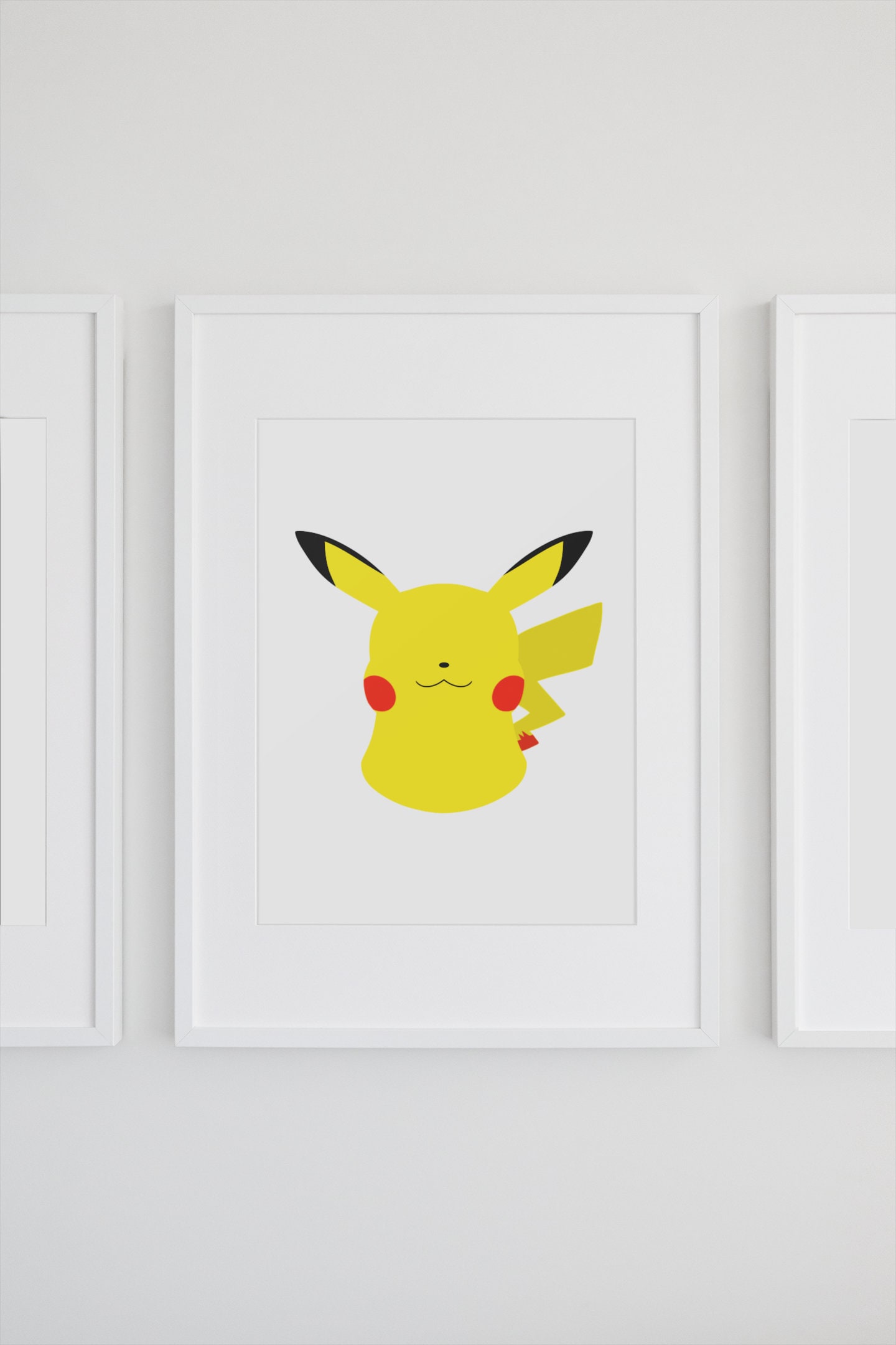 PIKACHU | Minimalist Print | Portrait | Poster | Printable Wall Art ...
