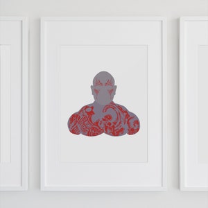 DRAX THE DESTROYER | Minimalist Print | Portrait | Poster | Printable ...