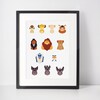 DOGGO LINE-UP Puppy Minimalist Print Portrait Poster Printable Wall Art ...