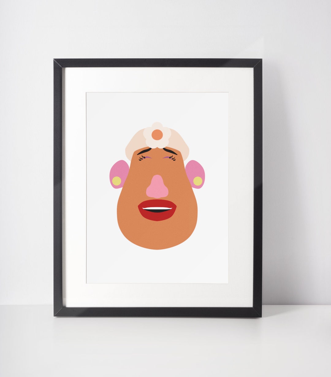 MRS. POTATO HEAD | Minimalist Print | Portrait | Poster | Printable ...