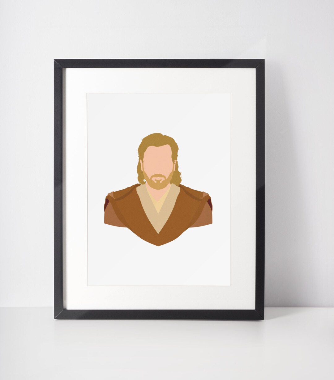 OBI-WAN KENOBI Minimalist Print Portrait Poster Printable Wall Art ...