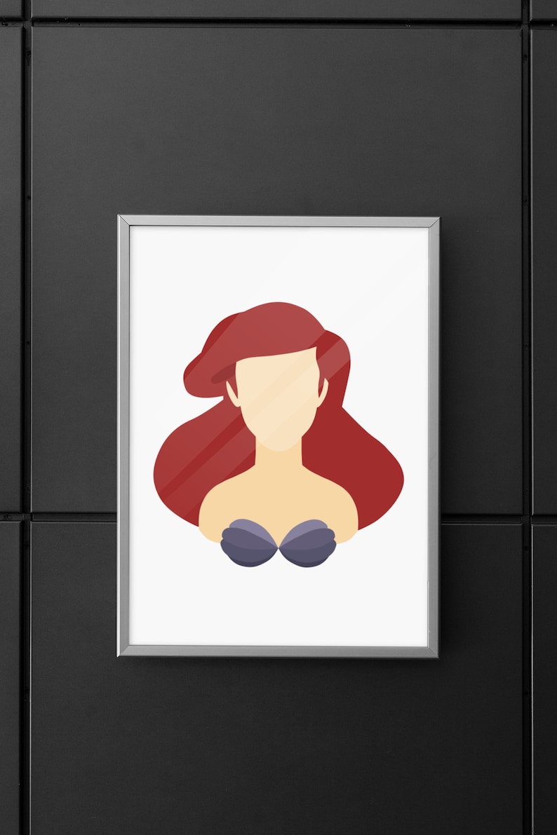 ARIEL Minimalist Print Portrait Poster Printable Wall | Etsy
