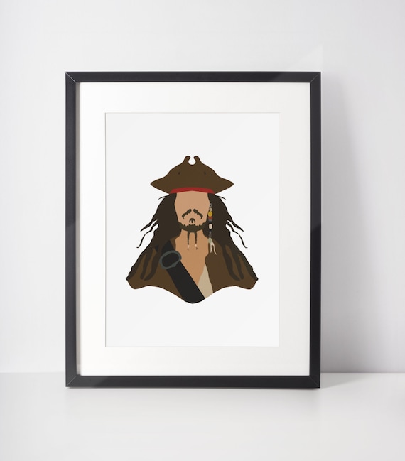 JACK SPARROW Minimalist Print Portrait Poster - Etsy