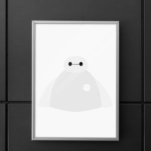 BAYMAX | Hero Minimalist Print | Portrait | Poster | Printable Wall Art ...