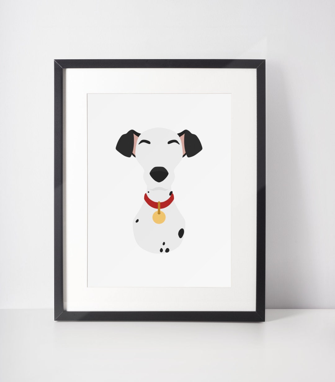 PONGO | Dog Minimalist Print | Portrait | Poster | Printable Wall Art ...