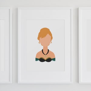 ANNA | Minimalist Print | Portrait | Poster | Printable Wall Art ...