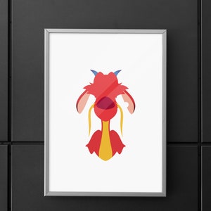 MUSHU | Princess Minimalist Print | Portrait | Poster | Printable Wall ...