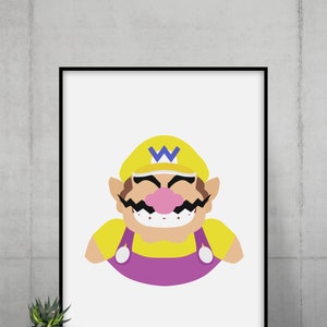 WARIO | Digital Portrait Print | Illustration | Wall Art | Fan Art ...