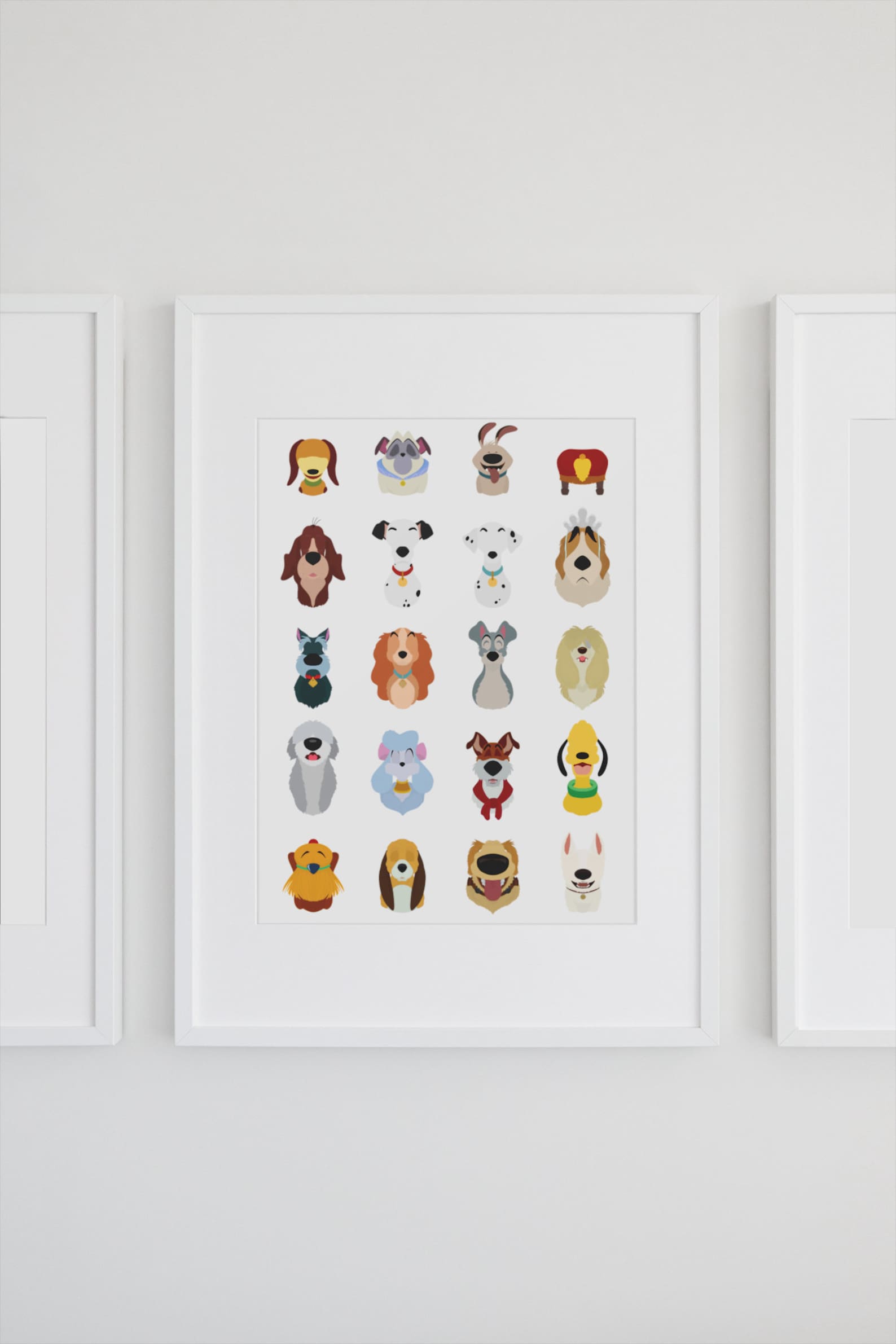 DOGGO LINE-UP | Puppy Minimalist Print | Portrait | Poster | Printable ...
