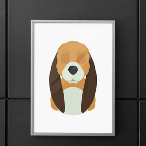 COPPER | Dog Minimalist Print | Portrait | Poster | Printable Wall Art ...