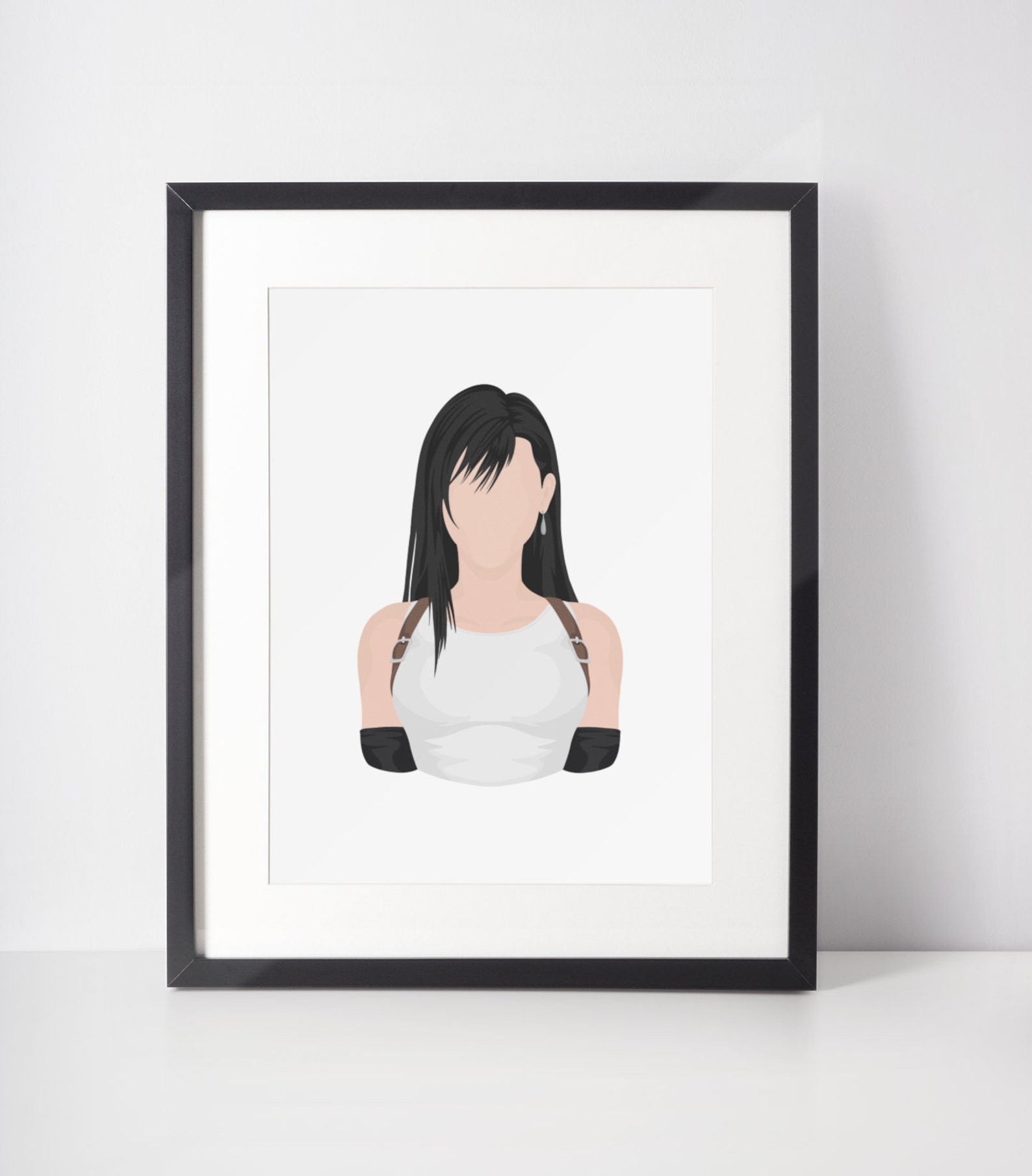 TIFA LOCKHART - FFVII | Minimalist Print | Portrait | Poster ...