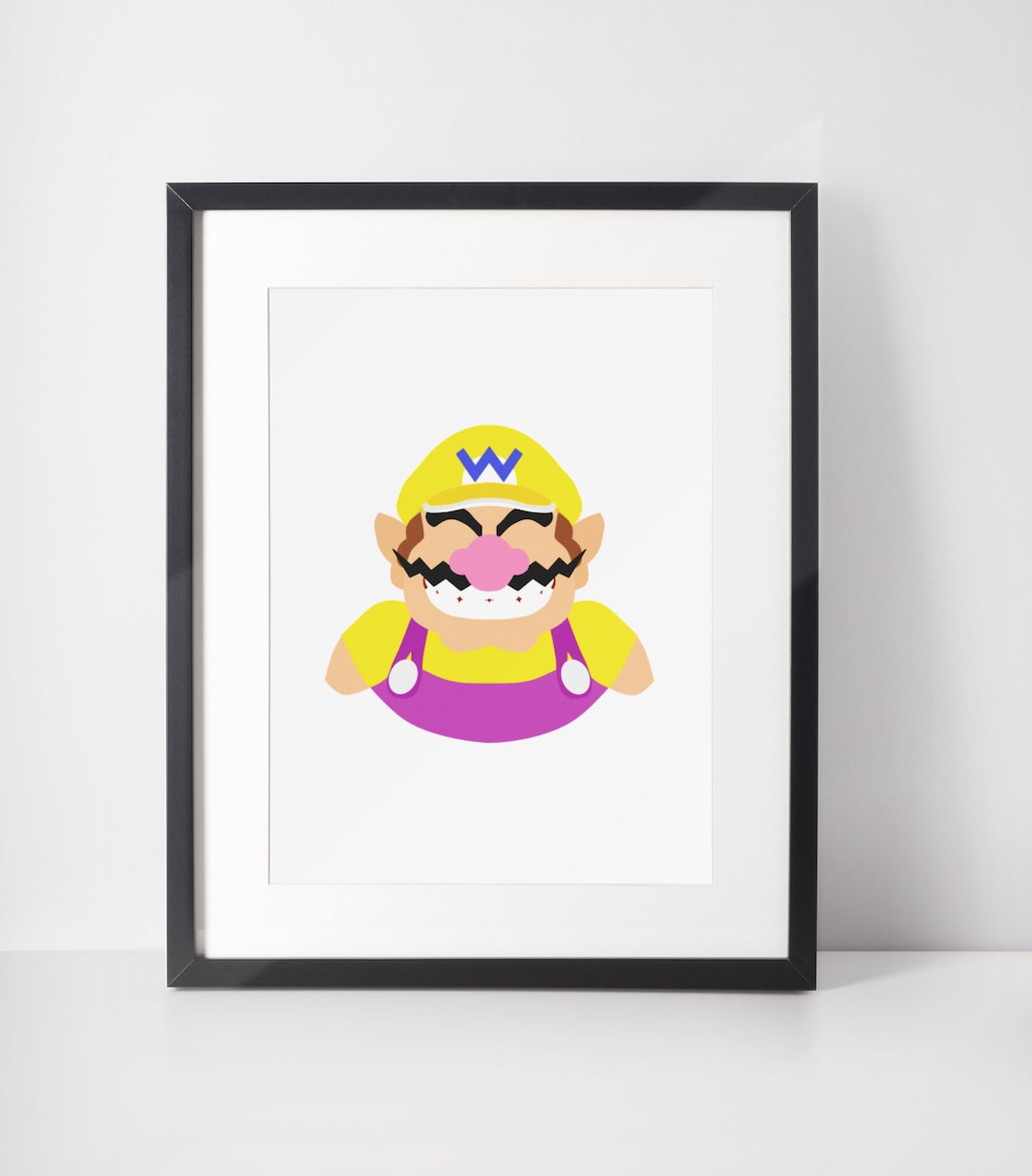 WARIO | Digital Portrait Print | Illustration | Wall Art | Fan Art ...
