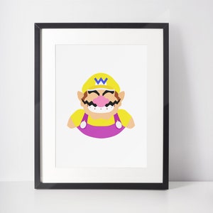 WARIO | Digital Portrait Print | Illustration | Wall Art | Fan Art ...