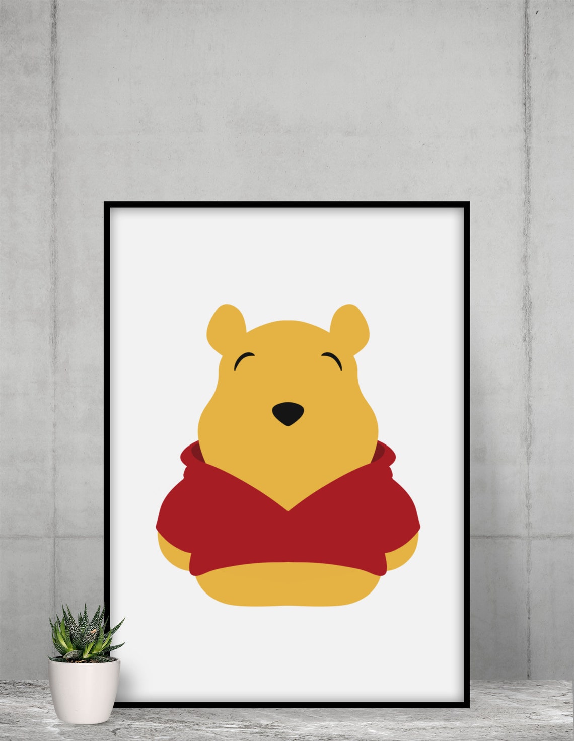POOH | Minimalist Print | Portrait | Poster | Printable Wall Art ...