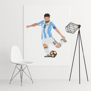 LIONEL MESSI | Minimalist Print | Portrait | Poster | Printable Wall ...