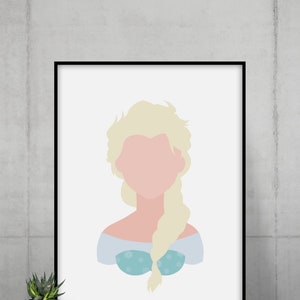 ELSA | Minimalist Print | Portrait | Poster | Printable Wall Art ...