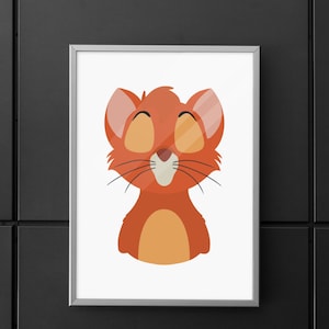 OLIVER | Character Minimalist Print | Portrait | Poster | Printable ...