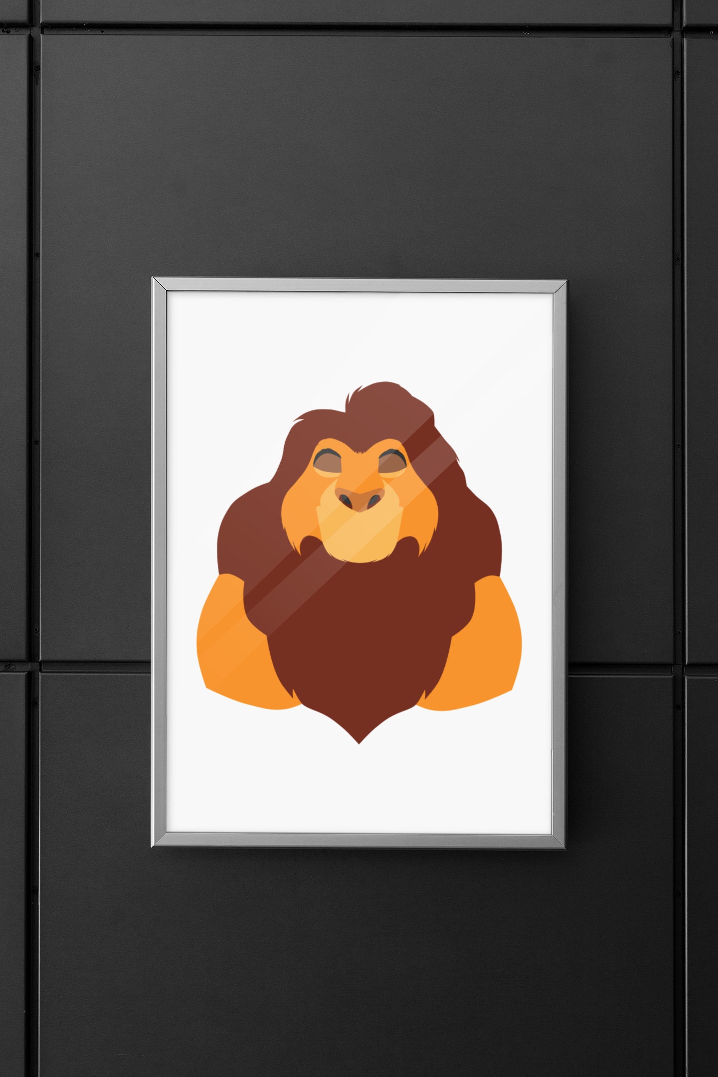 MUFASA | Africa Minimalist Print | Portrait | Poster | Printable Wall ...