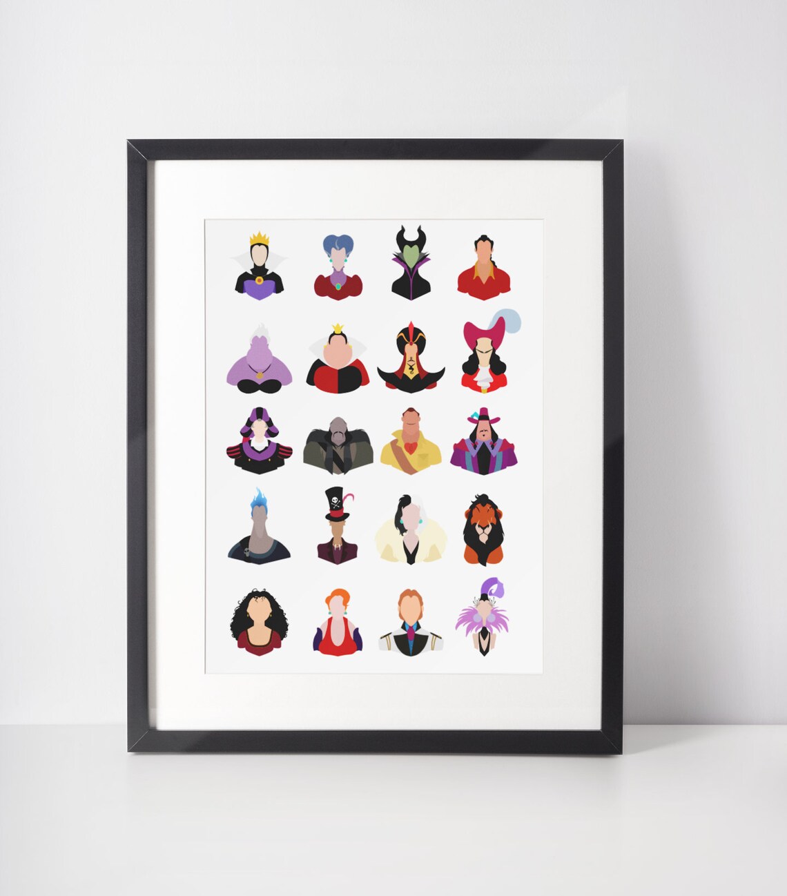 VILLAIN LINE-UP Villain Minimalist Print Portrait Poster - Etsy