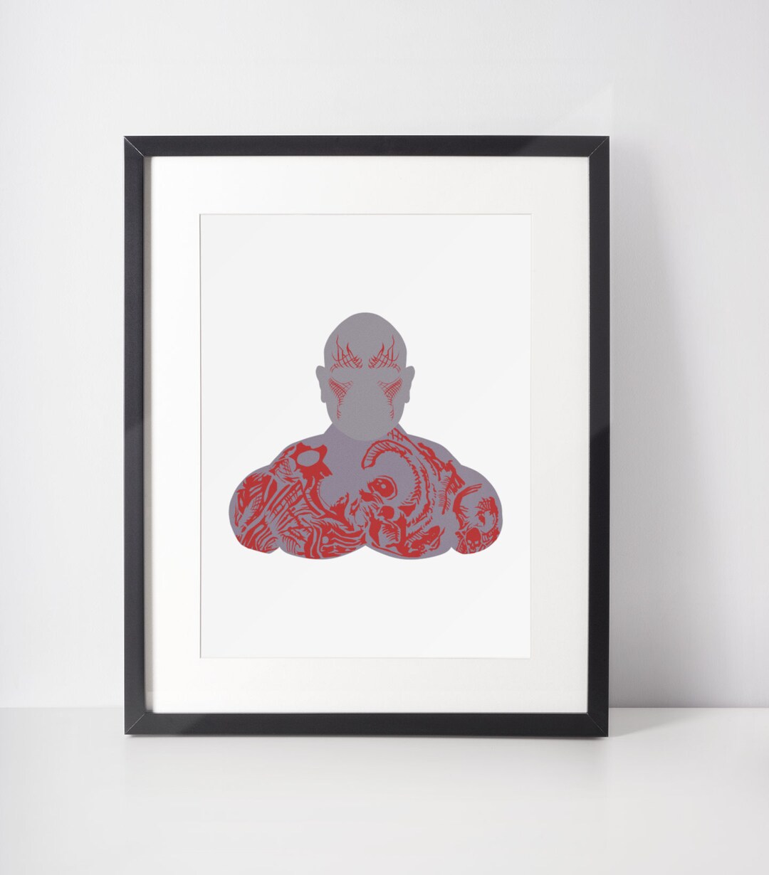 DRAX THE DESTROYER Minimalist Print Portrait Poster Printable Wall Art ...