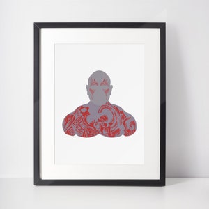 DRAX THE DESTROYER | Minimalist Print | Portrait | Poster | Printable ...