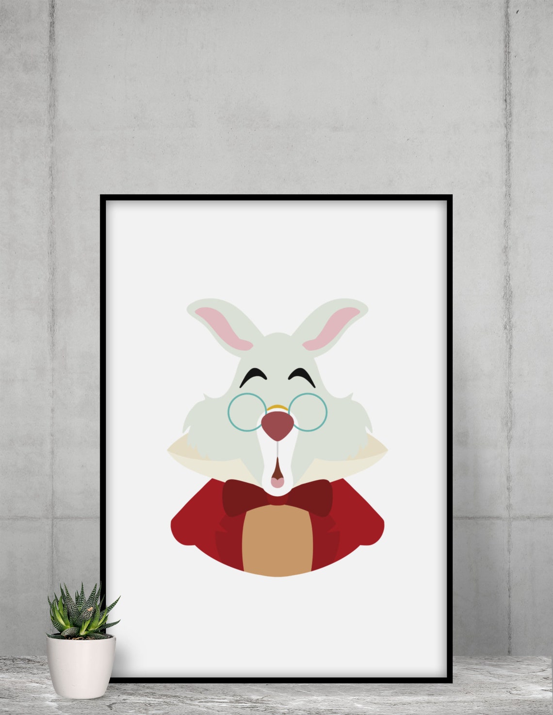 THE WHITE RABBIT Movie Minimalist Print Portrait Poster | Etsy