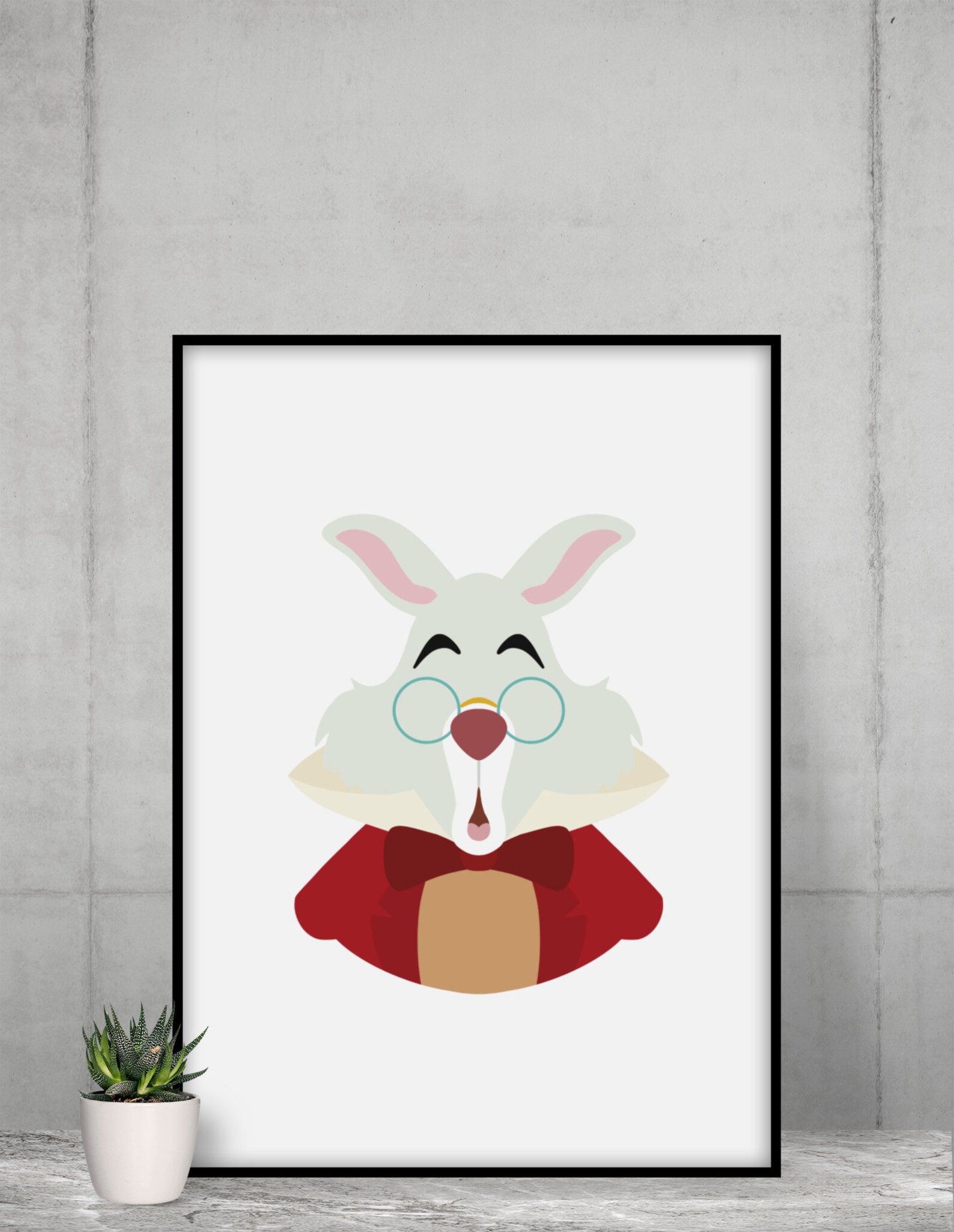 THE WHITE RABBIT Movie Minimalist Print Portrait Poster - Etsy