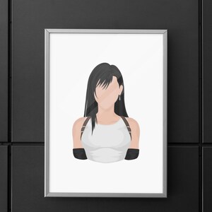 TIFA LOCKHART - FFVII | Minimalist Print | Portrait | Poster ...