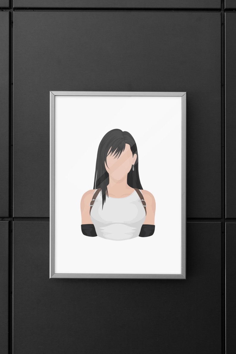 TIFA LOCKHART - FFVII | Minimalist Print | Portrait | Poster ...