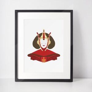 Queen Amidala Minimalist Art Print | Star Wars Illustration (digital ...