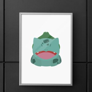 BULBASAUR | Minimalist Print | Portrait | Poster | Printable Wall Art ...