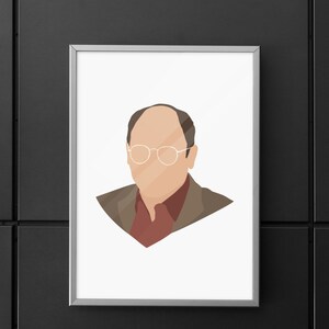 GEORGE COSTANZA | Character Minimalist Print | Portrait | Poster ...