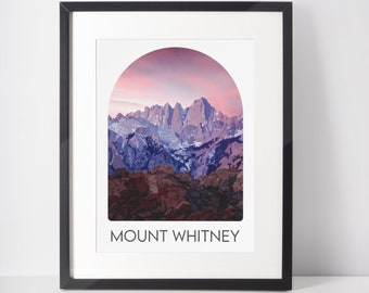 Mount Whitney Poster - Etsy