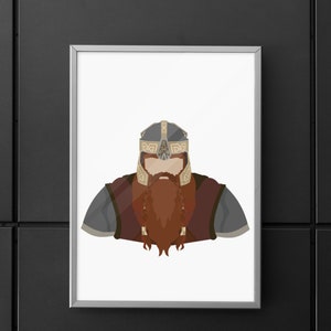 GIMLI | Minimalist Print | Portrait | Poster | Printable Wall Art ...
