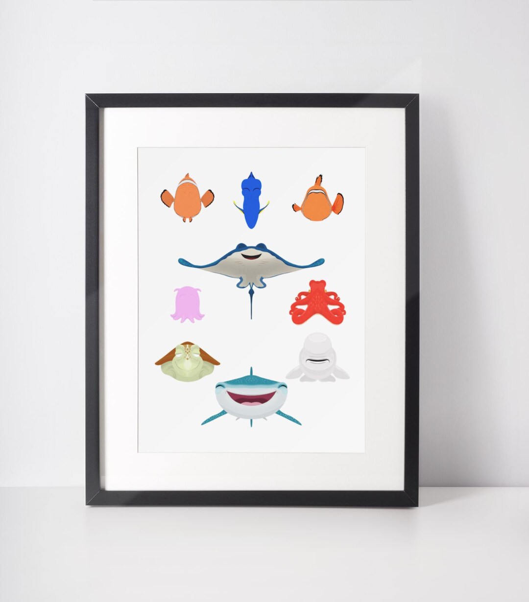FINDING NEMO CAST | Minimalist Print | Portrait | Poster | Printable ...