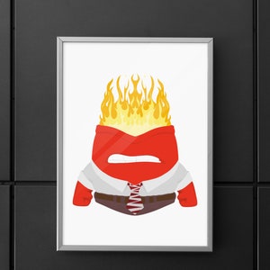ANGER | Minimalist Print | Portrait | Poster | Printable Wall Art ...