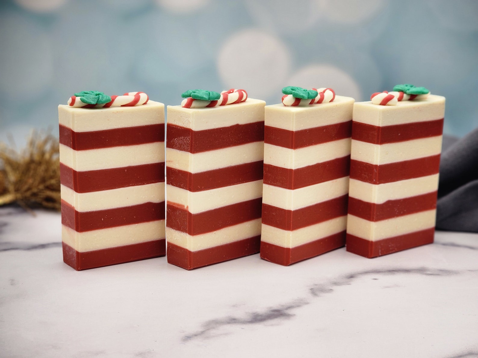 Premium Holiday Soap, Candy Cane, Handmade Goat Milk Soap, Luxury Soap ...
