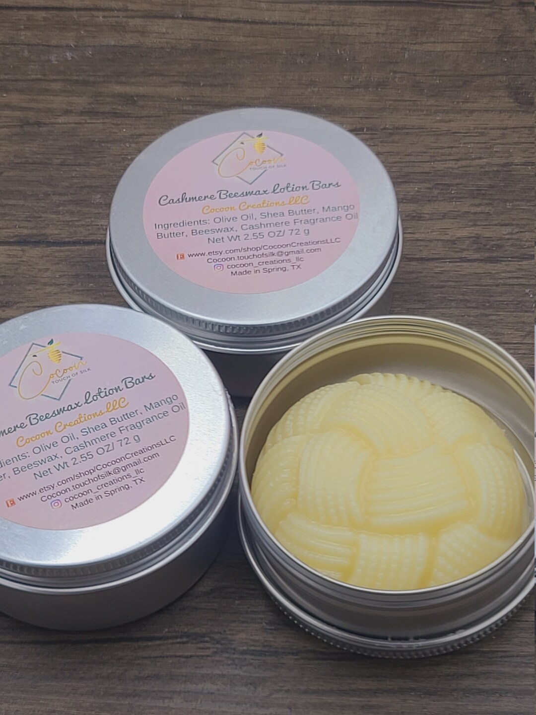 Cashmere Fragrance Lotion Bar, All Natural Beeswax and Shea Butter ...