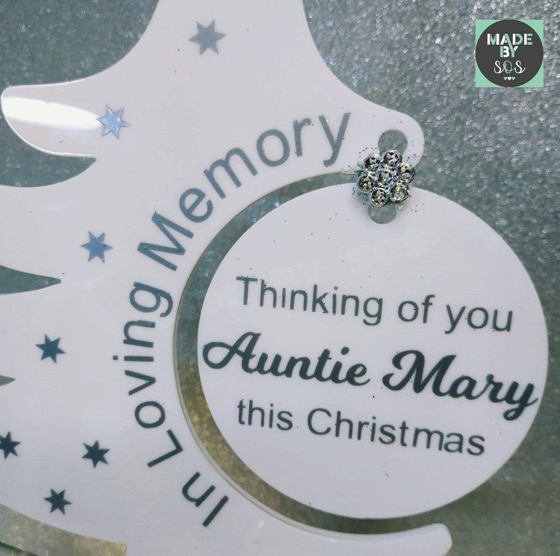 Personalised Memorial Christmas Tree and Bauble in Memory Of - Etsy UK