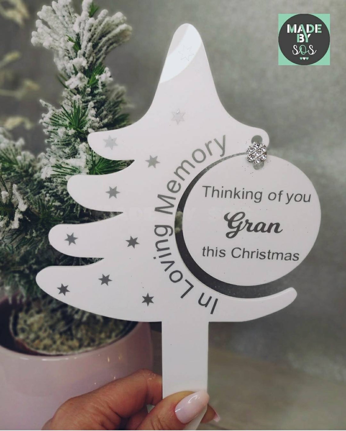 Personalised Memorial Christmas Tree and Bauble in Memory Of - Etsy UK