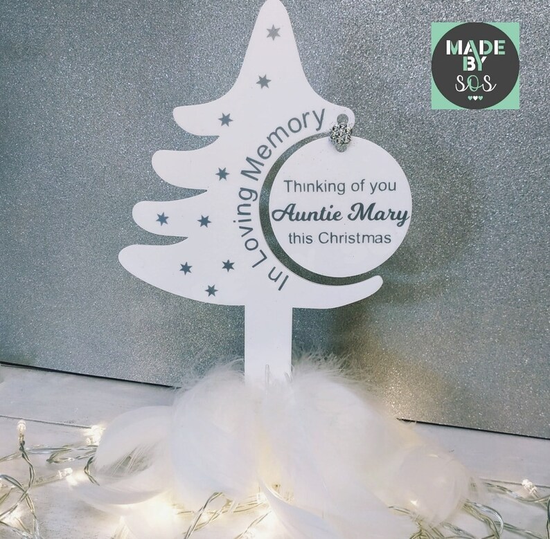 Personalised Memorial Christmas Tree and Bauble in Memory Of - Etsy UK