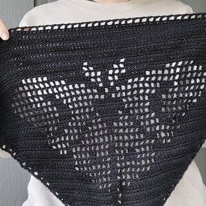 Mignight Moth Shawlette Crochet Pattern Only Filet Crochet Shawl Luna ...