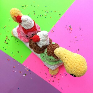 Bananasaurus Split - Crochet Pattern Only - Written Instructions With ...